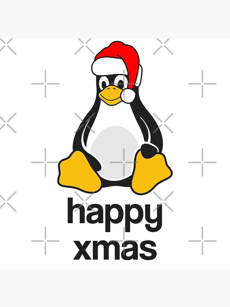 "Tux Xmas Hat Happy Xmas | Linux Penguin Christmas" Poster for Sale by ...