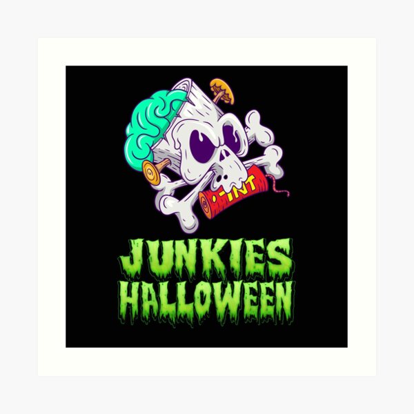 "Funny Monster Skull Cartoon, Halloween Fast Food, Junkies Halloween ...