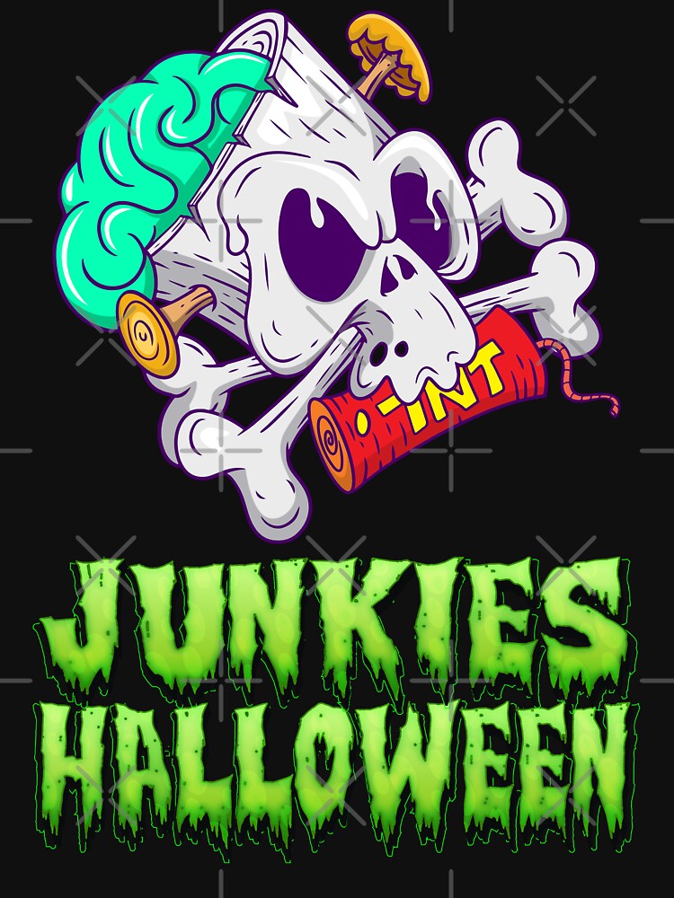"Funny Monster Skull Cartoon, Halloween Fast Food, Junkies Halloween ...