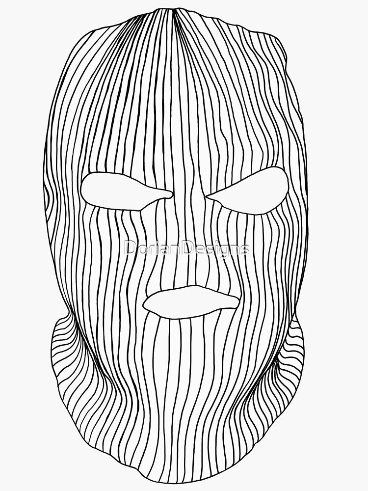 "Ski Mask" Sticker for Sale by DorianDesigns | Redbubble