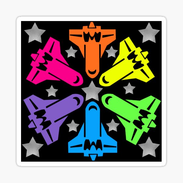 "Rainbow space shuttle " Sticker for Sale by KCAbdelnour | Redbubble