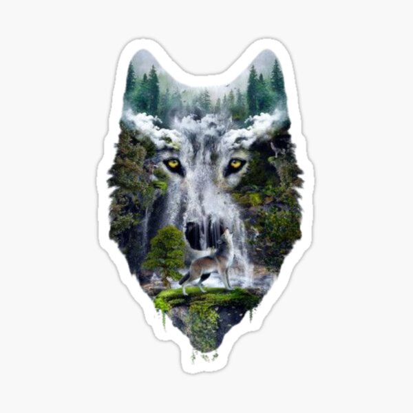 "Howling Wolf Full Moon Fullmoon Wild Dog Wolves" Sticker for Sale by ...