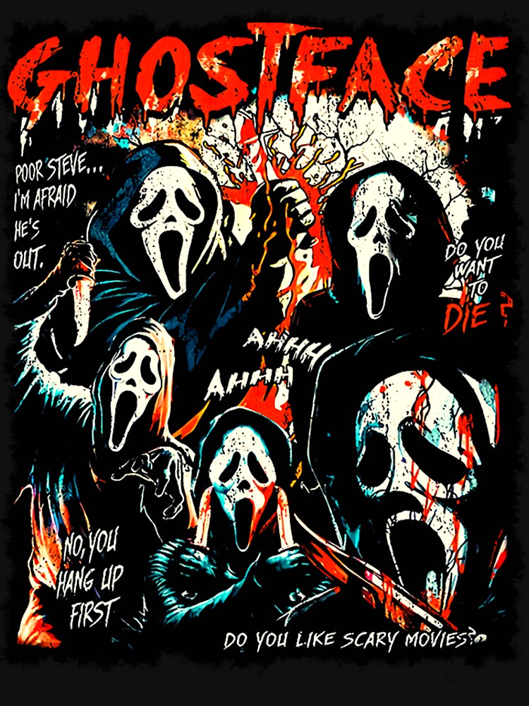 "Vintage Ghostface Shirt-Retro 90s Scream -halloween Horror Movie" T ...
