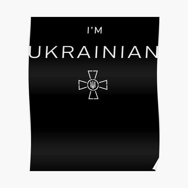 "Zelensky Ukraine - ZSU Cross Trident Tryzub I'm Ukrainian" Poster for ...