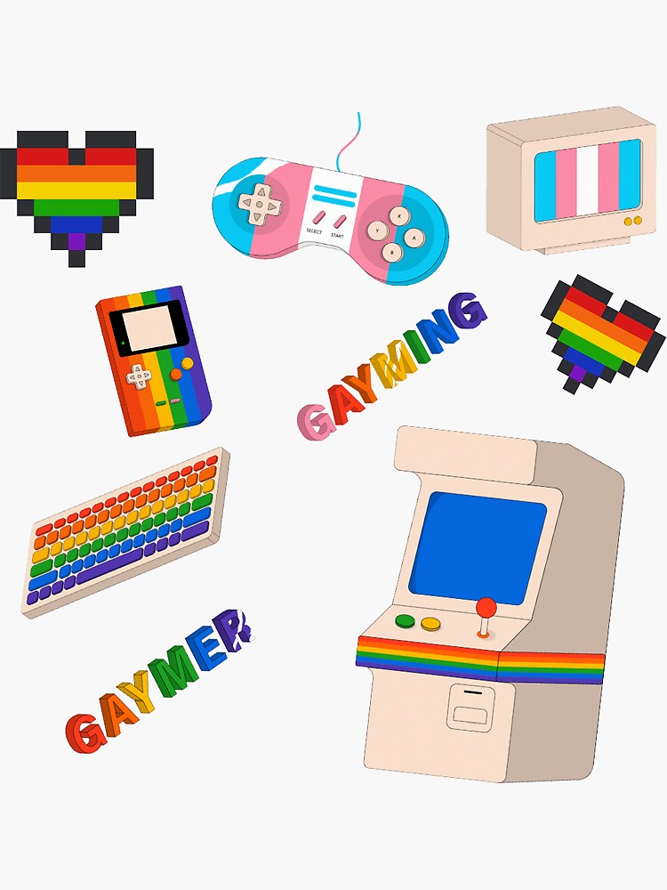 "Gaymer Sticker Colletion" Sticker for Sale by WaterFrogE | Redbubble