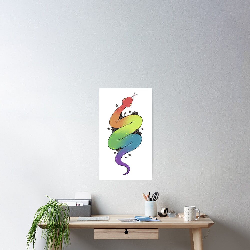 "lgbtq Pride Snake" Poster for Sale by -Katlotl- | Redbubble
