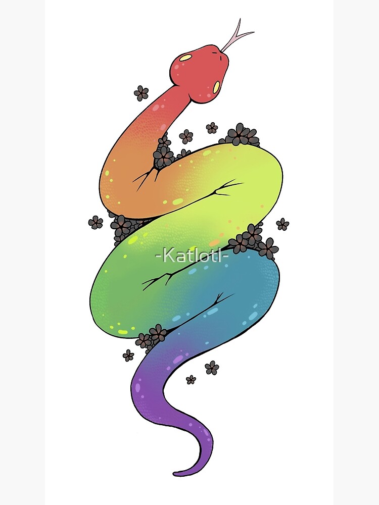 "lgbtq Pride Snake" Poster for Sale by -Katlotl- | Redbubble