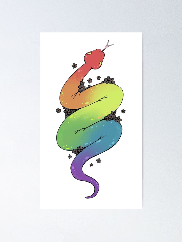 "lgbtq Pride Snake" Poster for Sale by -Katlotl- | Redbubble