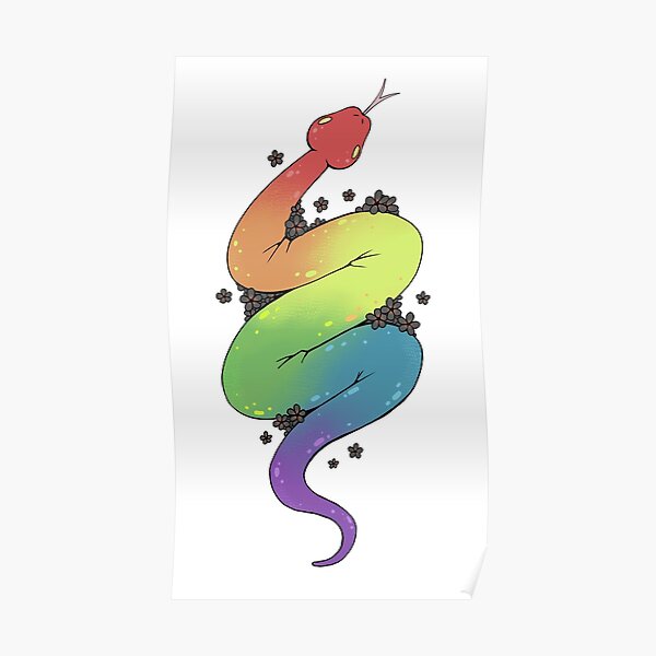 "lgbtq Pride Snake" Poster for Sale by -Katlotl- | Redbubble