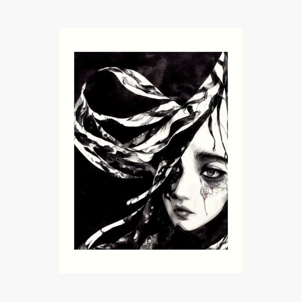 Dark Fantasy Girl Art Print For Sale By Shadow Spectrum Redbubble