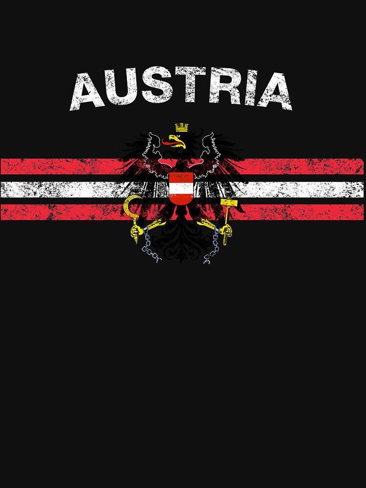"Austrian Flag Shirt - Austrian Emblem & Austria Flag Shirt" T-shirt ...