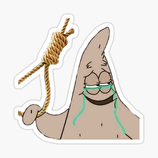 "Sad Patrick Meme" Sticker by Juanscorner | Redbubble