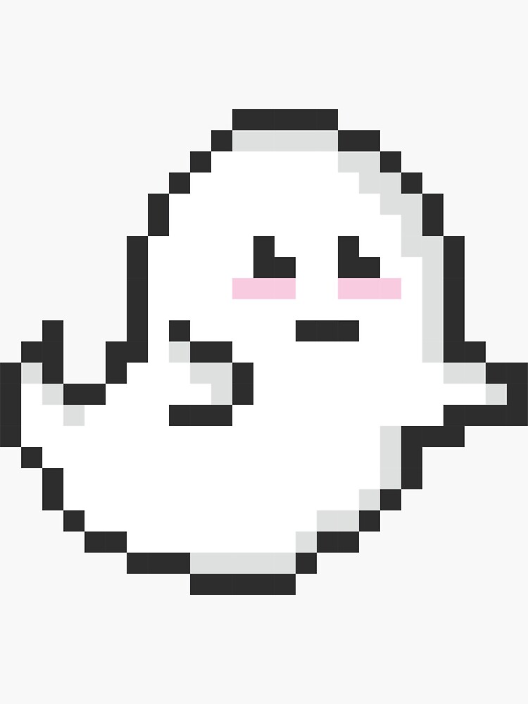 "Cute ghost | Ghost pixel " Sticker for Sale by CkaubokerRio | Redbubble