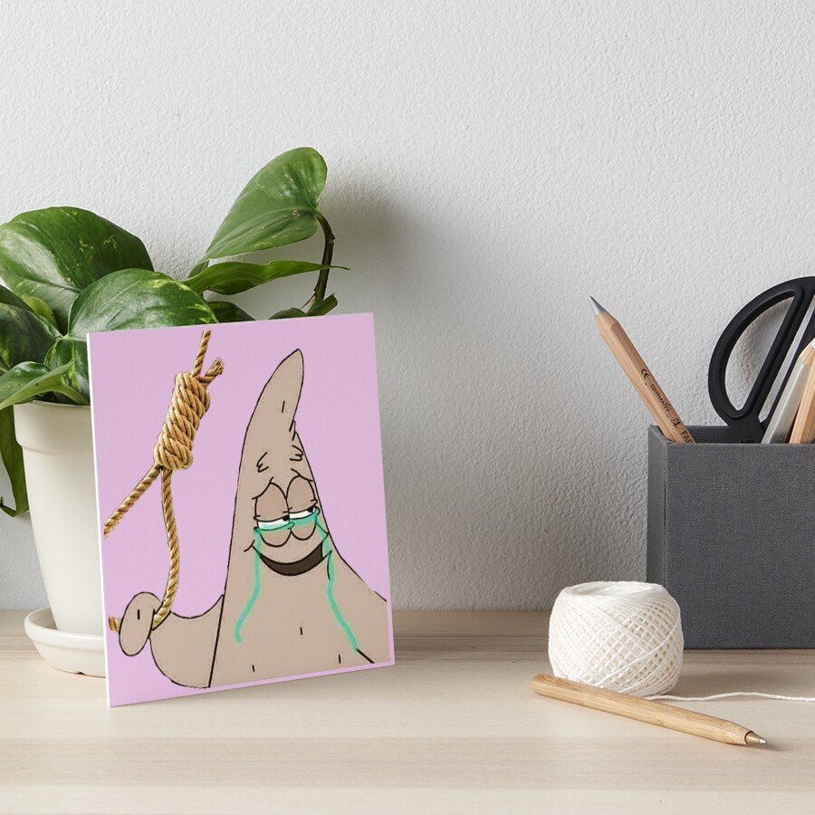 "Sad Patrick Meme" Art Board Print for Sale by Juanscorner | Redbubble