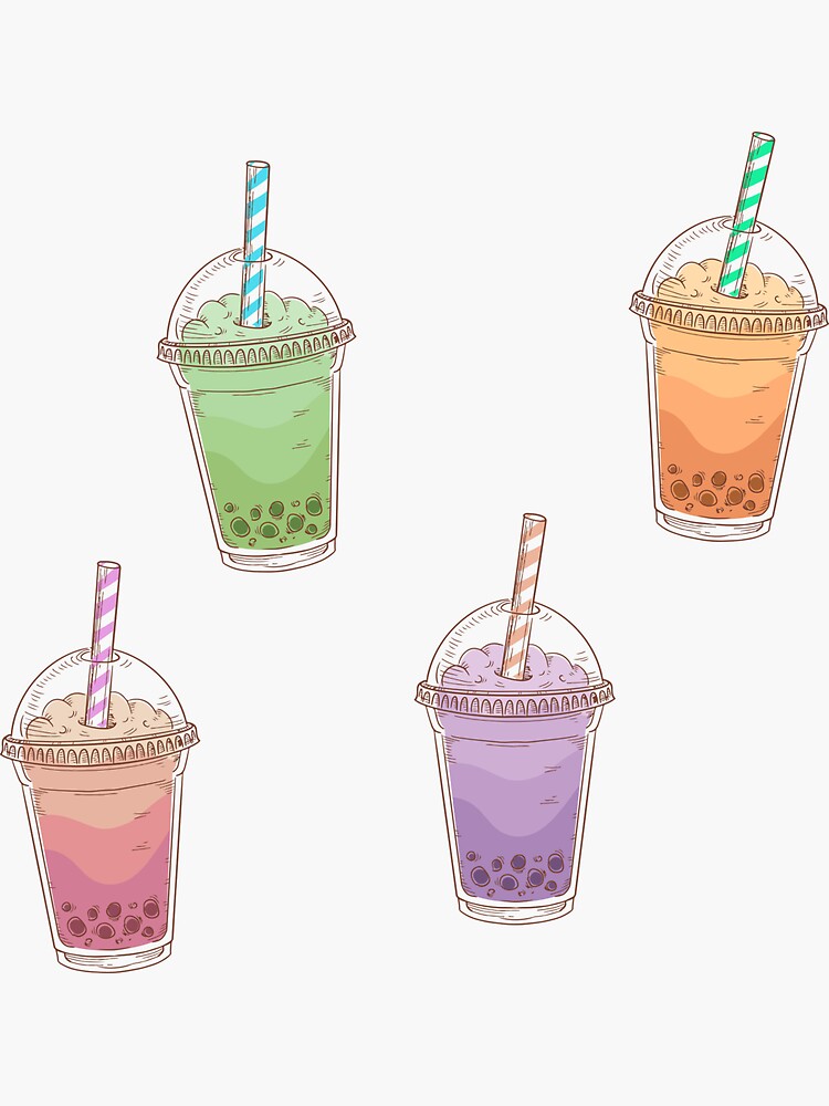 "boba tea bubble tea aesthetic pack" Sticker for Sale by ...