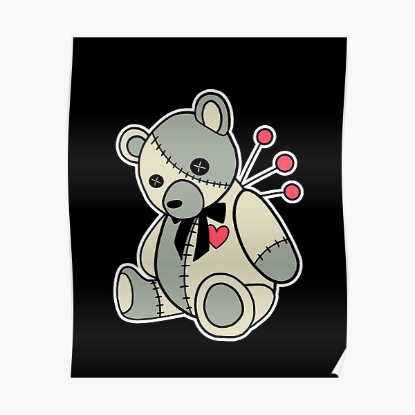 "Voodoo Teddy Bear" Poster for Sale by fluffy-specter | Redbubble