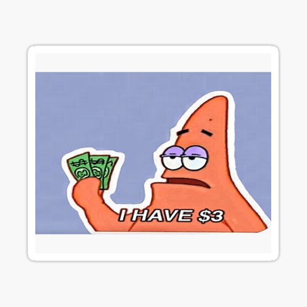"patrick star meme" Sticker for Sale by karlaminev2 | Redbubble
