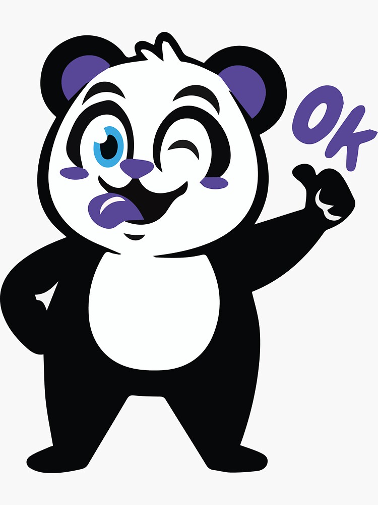 "The special group of moody pandas with condition " Ok "" Sticker for ...
