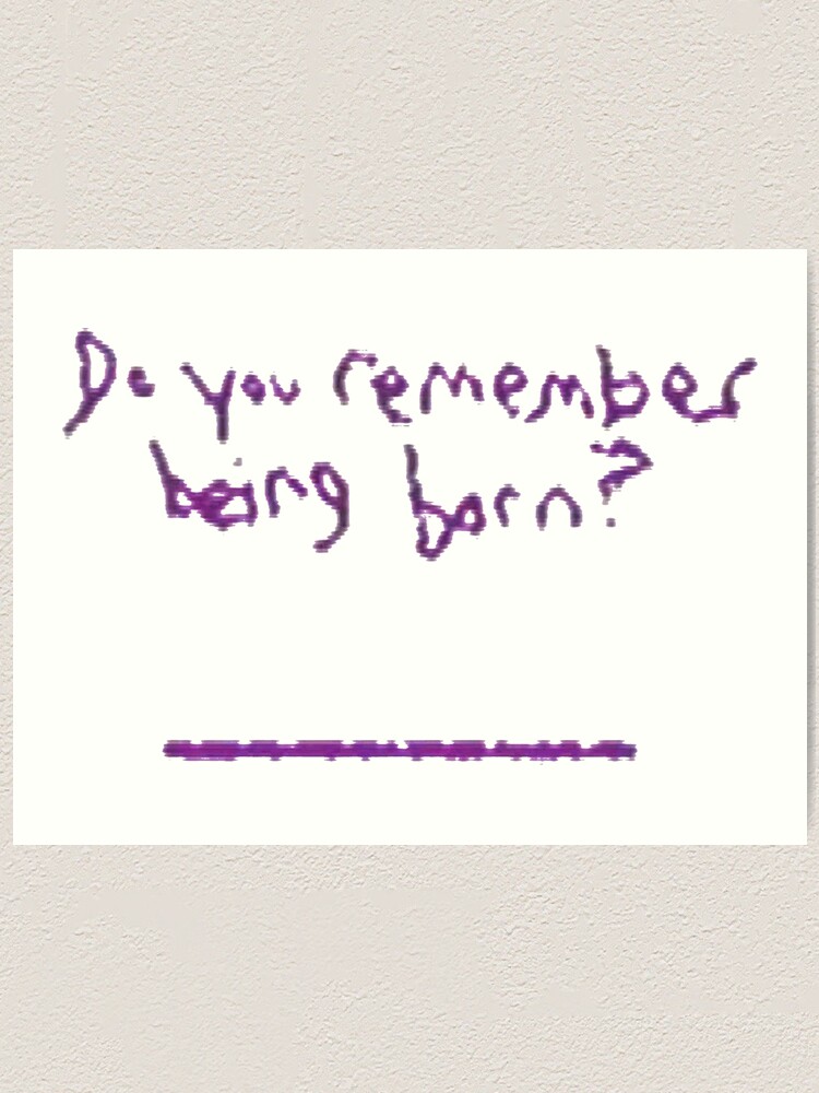 "Petscop - Do you remember being born?" Art Print by ManriqueNandez | Redbubble