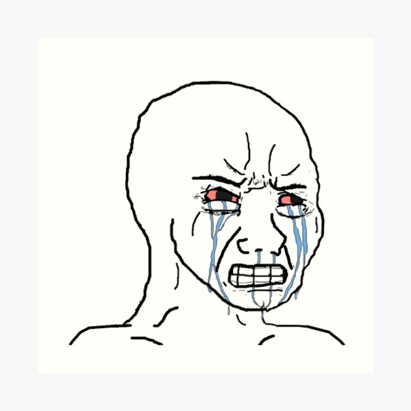 "Angry Cry Meme" Art Print for Sale by Juanscorner | Redbubble