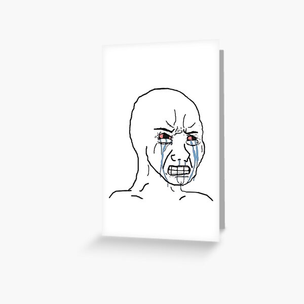 "Angry Cry Meme" Greeting Card for Sale by Juanscorner | Redbubble