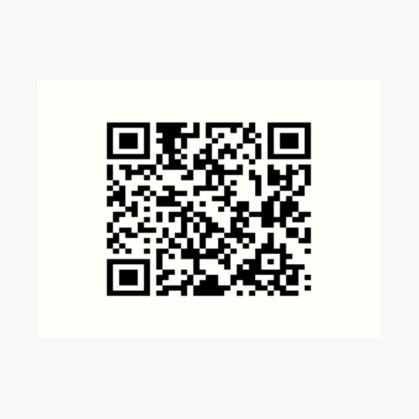 "rickroll qr code sticker" Art Print for Sale by karlaminev2 | Redbubble