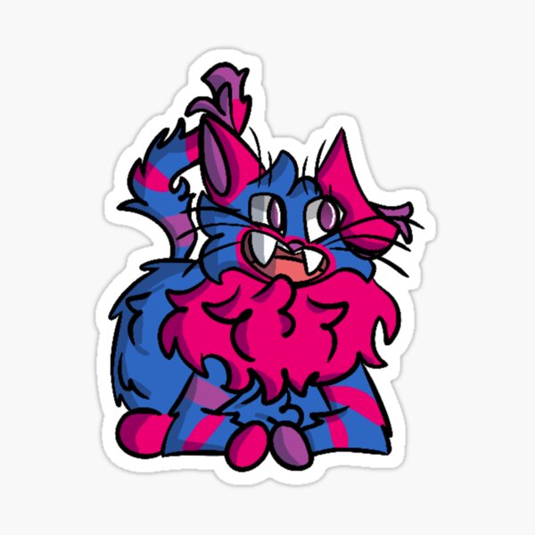 "Bisexual pride flag cat" Sticker for Sale by Vickycsugaryart | Redbubble