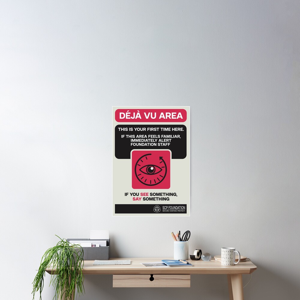 "SCP Déjà Vu Warning" Sticker for Sale by TopCatCabcurr | Redbubble