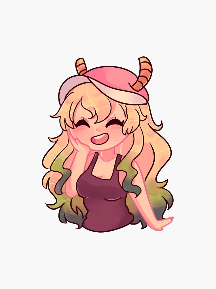 "Lucoa-san Kobayashi Maid Dragon sticker" Sticker by perroamarillo ...