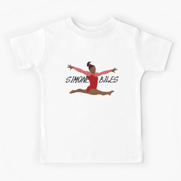 "Simone Biles Gymnastics Art" Kids T-Shirt for Sale by Cherries4 ...