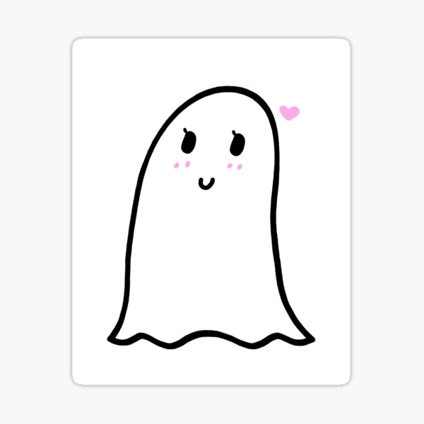"Cute Blushing Ghost" Sticker for Sale by Idiosynoracular | Redbubble