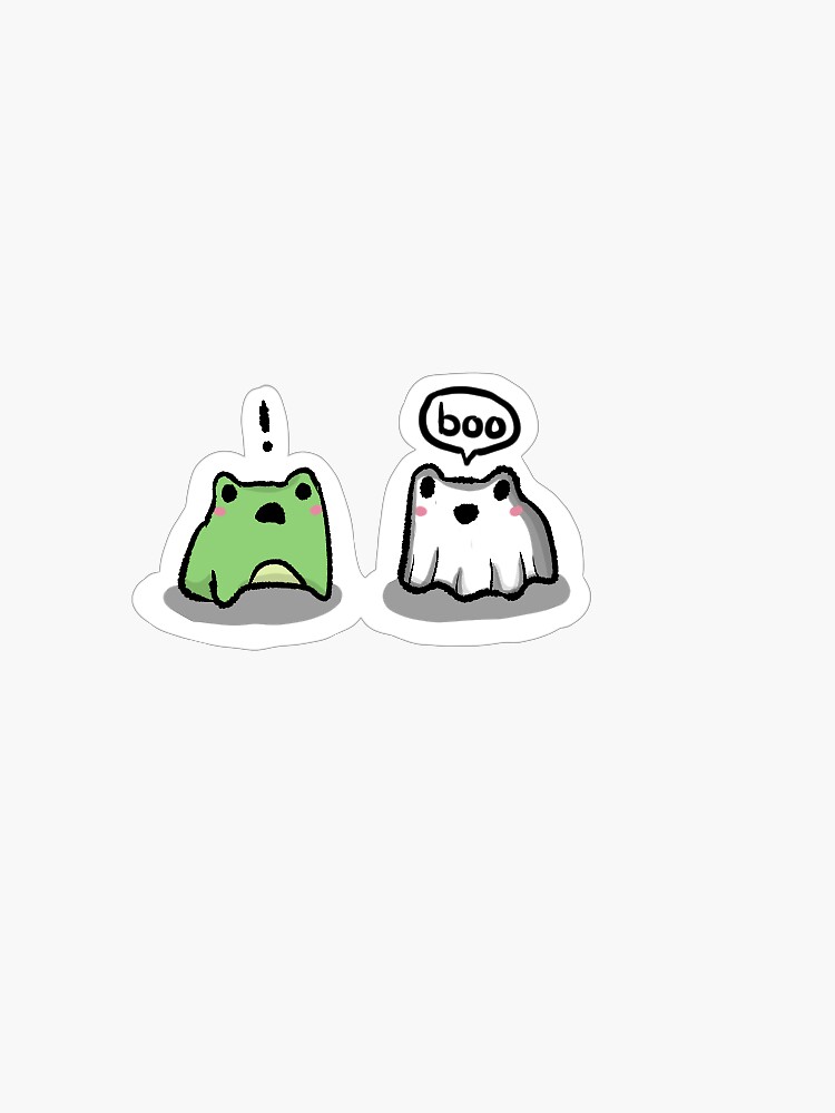 "frog gets spook" Sticker for Sale by faitheist | Redbubble