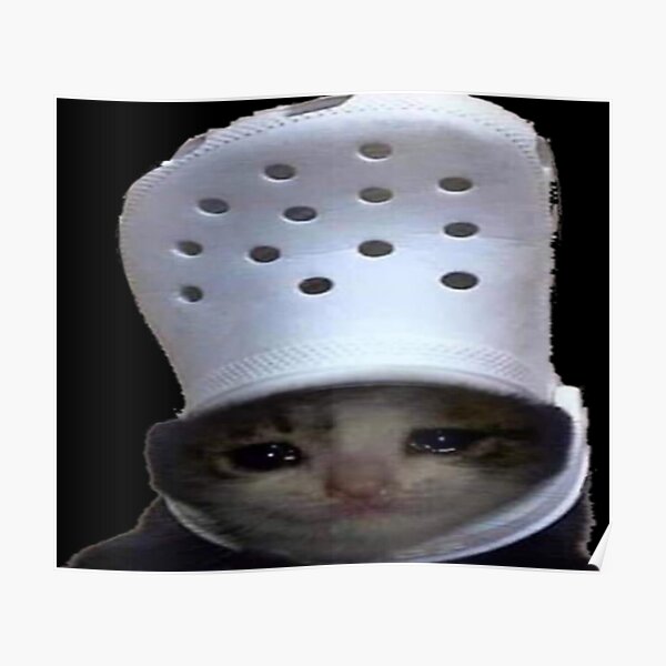 "Crying Cat Croc Meme" Poster for Sale by karlaminev2 | Redbubble