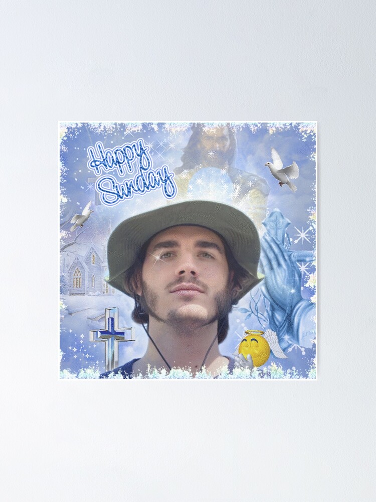 "Jschlatt Happy Sunday Gif Still" Poster for Sale by milksock3 | Redbubble