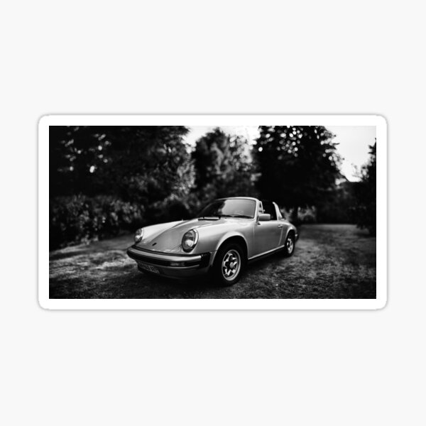 "Porsche 911 Targa - UHD B&W" Sticker for Sale by benbdprod | Redbubble