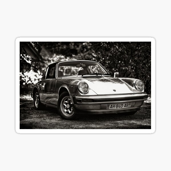 "Porsche 911 Targa HDR - B&W" Sticker for Sale by benbdprod | Redbubble