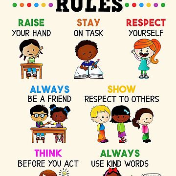 "Classroom Rules Cute Principle Student Back To School" Canvas Print ...