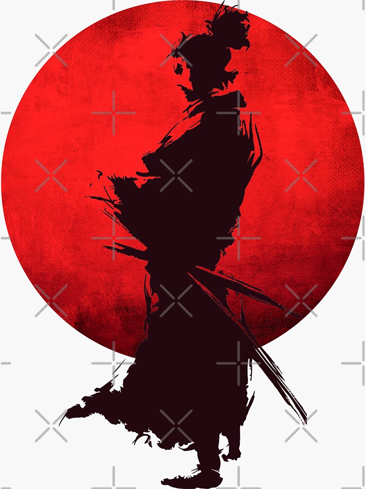 "Sunset Samurai Warrior" Sticker for Sale by Babytopia | Redbubble