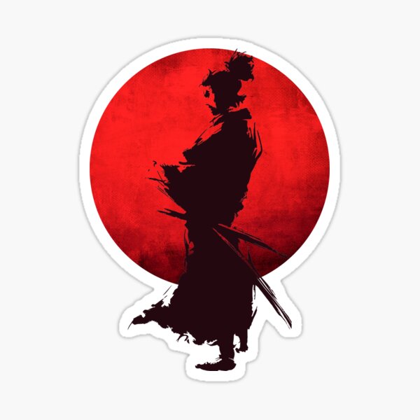 "Sunset Samurai Warrior" Sticker for Sale by Babytopia | Redbubble