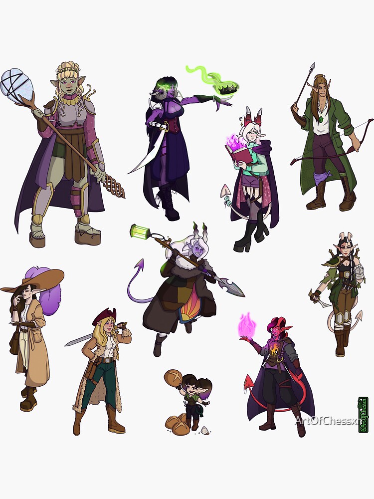 "2022 Characters Group shot" Sticker for Sale by ArtOfChessxn | Redbubble