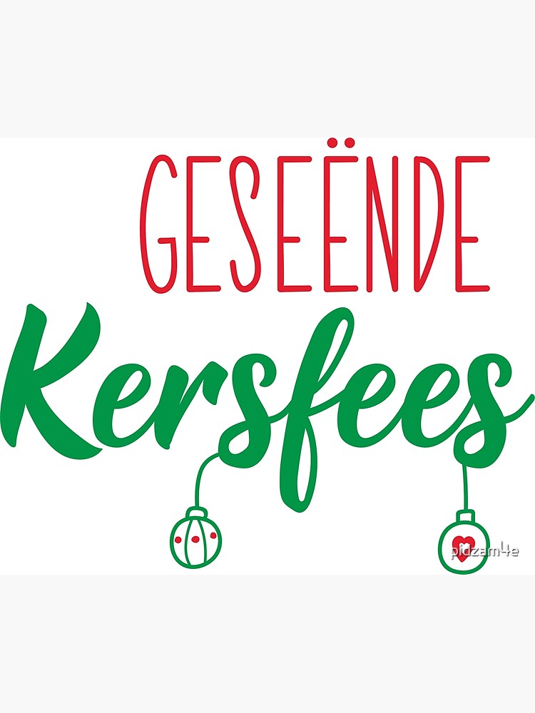 "Geseënde Kersfees. Merry Christmas - Afrikaans text. lettering ...