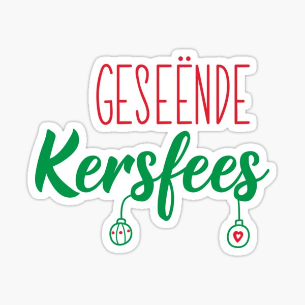 "Geseënde Kersfees. Merry Christmas - Afrikaans text. lettering ...