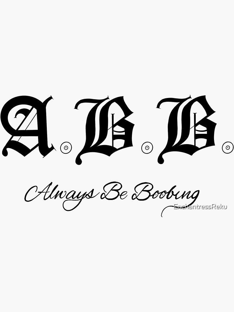 "ABB" Sticker for Sale by EnchantressReku | Redbubble