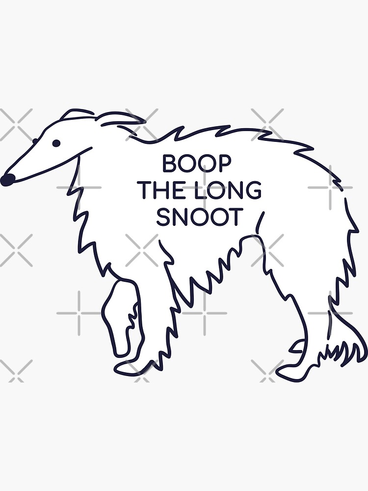 "Boop the Long Snoot" Sticker for Sale by Wlaurence | Redbubble