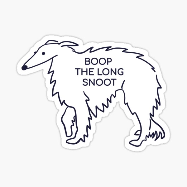 "Boop the Long Snoot" Sticker for Sale by Wlaurence | Redbubble