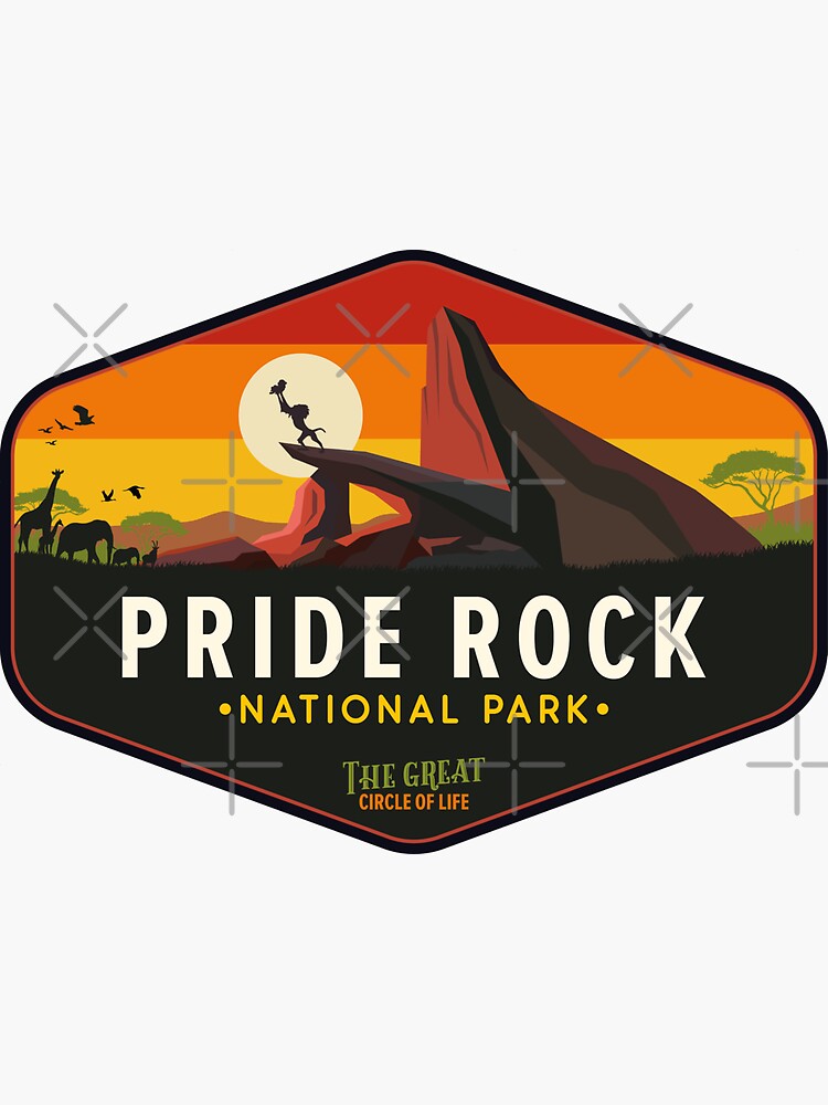 "Pride Rock National Park" Sticker for Sale by magrodanny | Redbubble