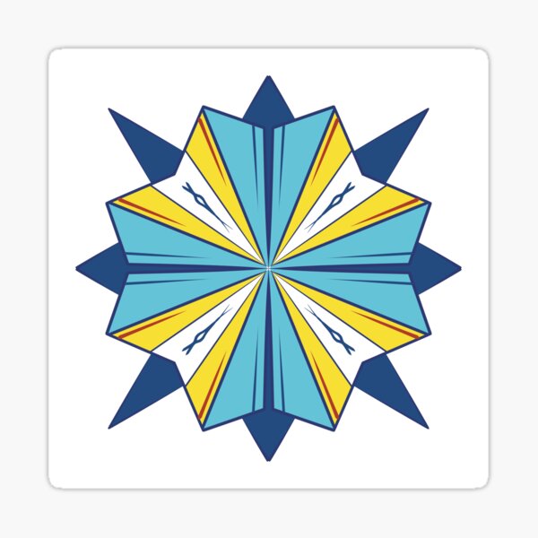 "Radial star" Sticker for Sale by RegulusArtFox | Redbubble