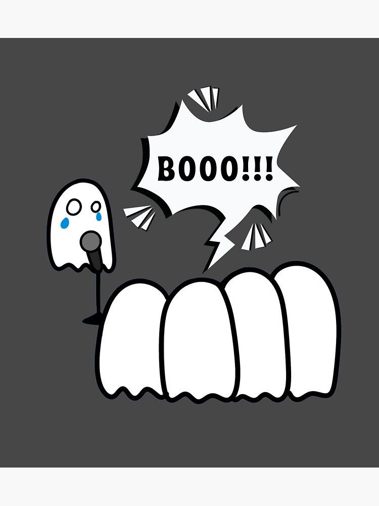"Boo!!! Funny Ghost concert design " Sticker for Sale by SimpliciTShirt ...