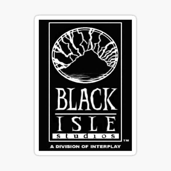 "Black Isle Studios Logo" Sticker for Sale by GhostGal | Redbubble