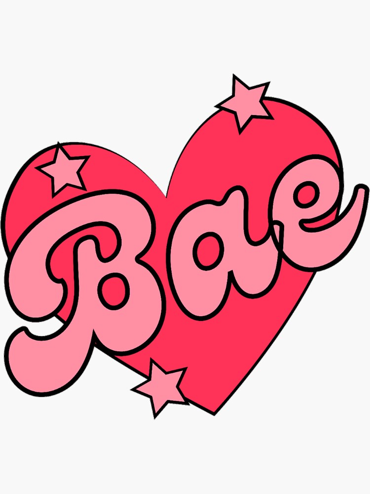 "Bae - pink heart y2k classic T-shirt " Sticker for Sale by Nan18kh ...